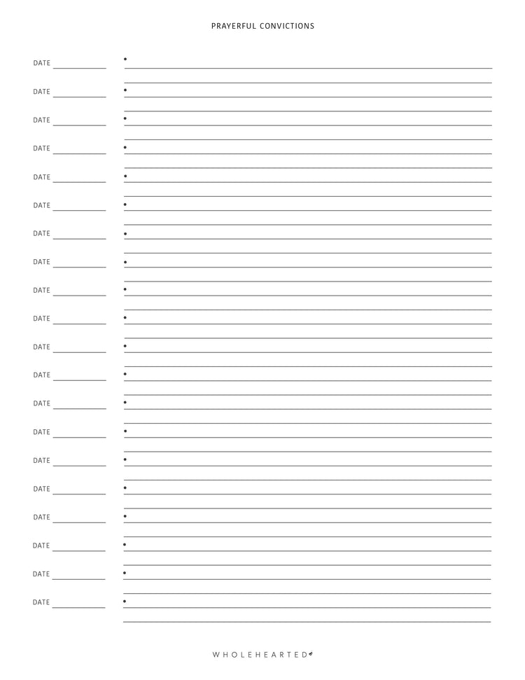 Wholehearted Freebie Library | Quiet Time Freebies