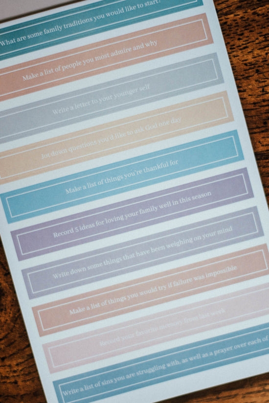 Journal Prompt Sticker Book – Wholehearted